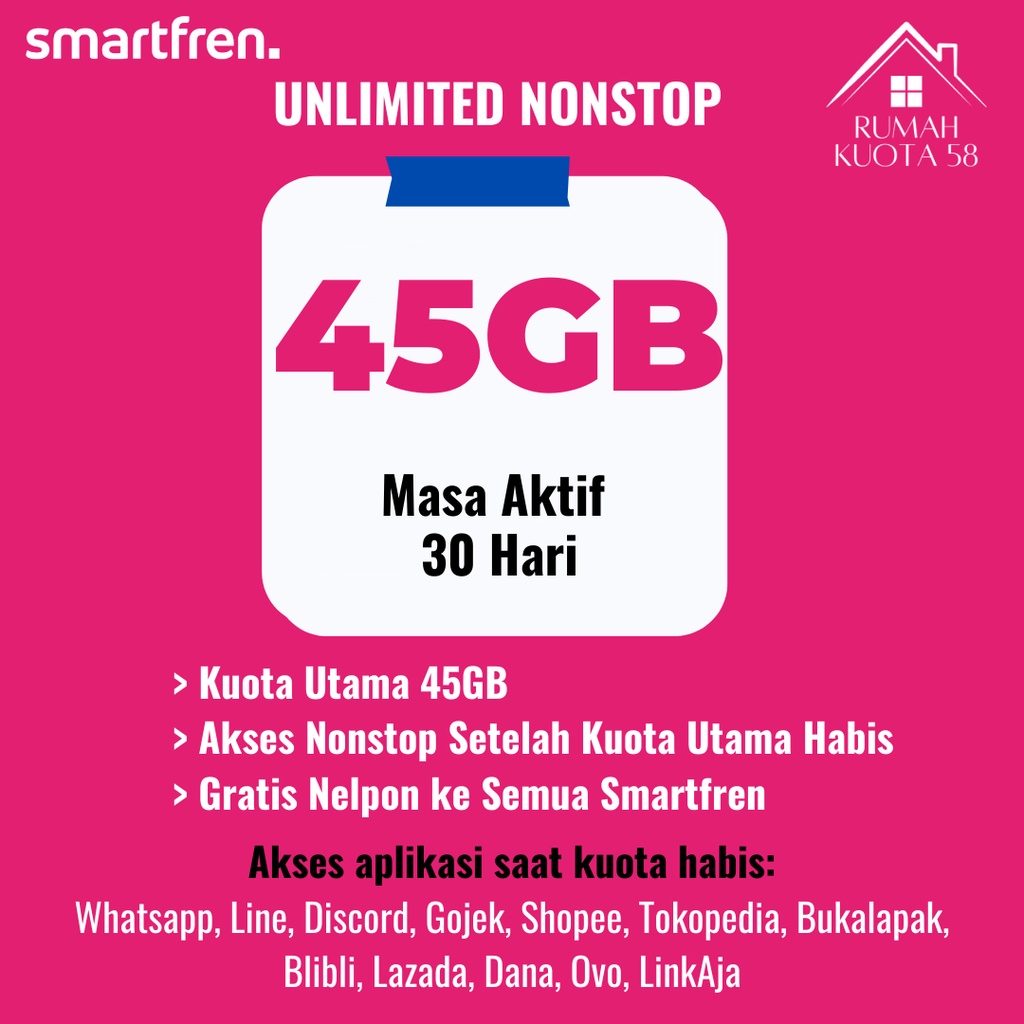 Jual PAKET DATA SMARTFREN MURAH UNLIMITED HARIAN, UNLIMITED NONSTOP | Shopee Indonesia