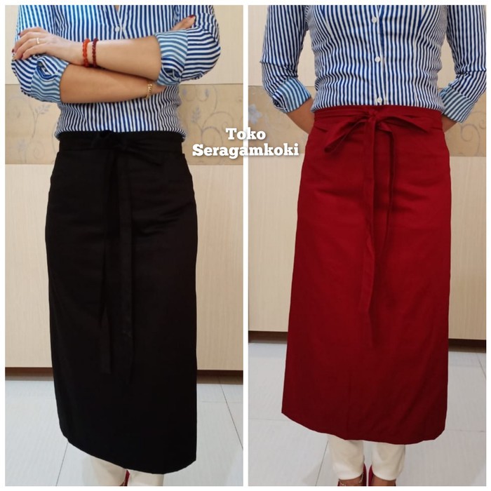 Jual Celemek Dapur Setengah Panjang Pinggang Untuk Seragam Koki/Waiter ...