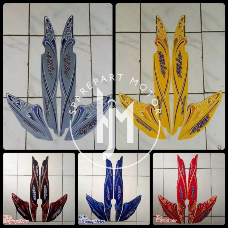 Jual Stiping Stiker Lis Bodi Mio Sporty Lama Standar 2004 2005 Merah ...