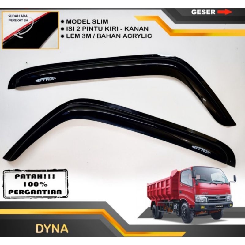 Jual Talang air pintu mobil DYNA Model SLIM CEMBUNG | Shopee Indonesia