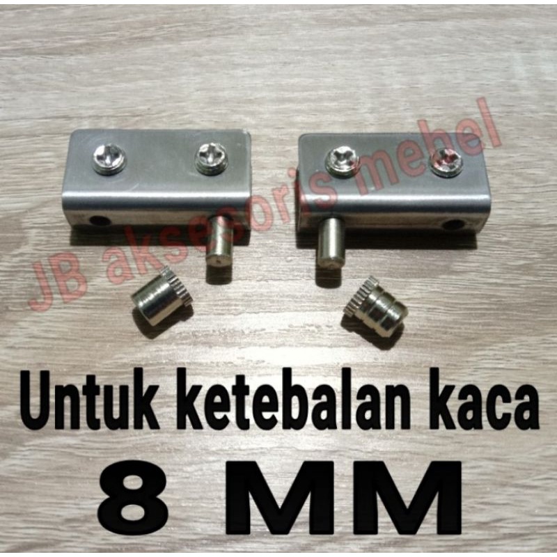 Jual Engsel jepit kaca 8 mm Stainless steel / Pivot kaca 8mm Stainles ...