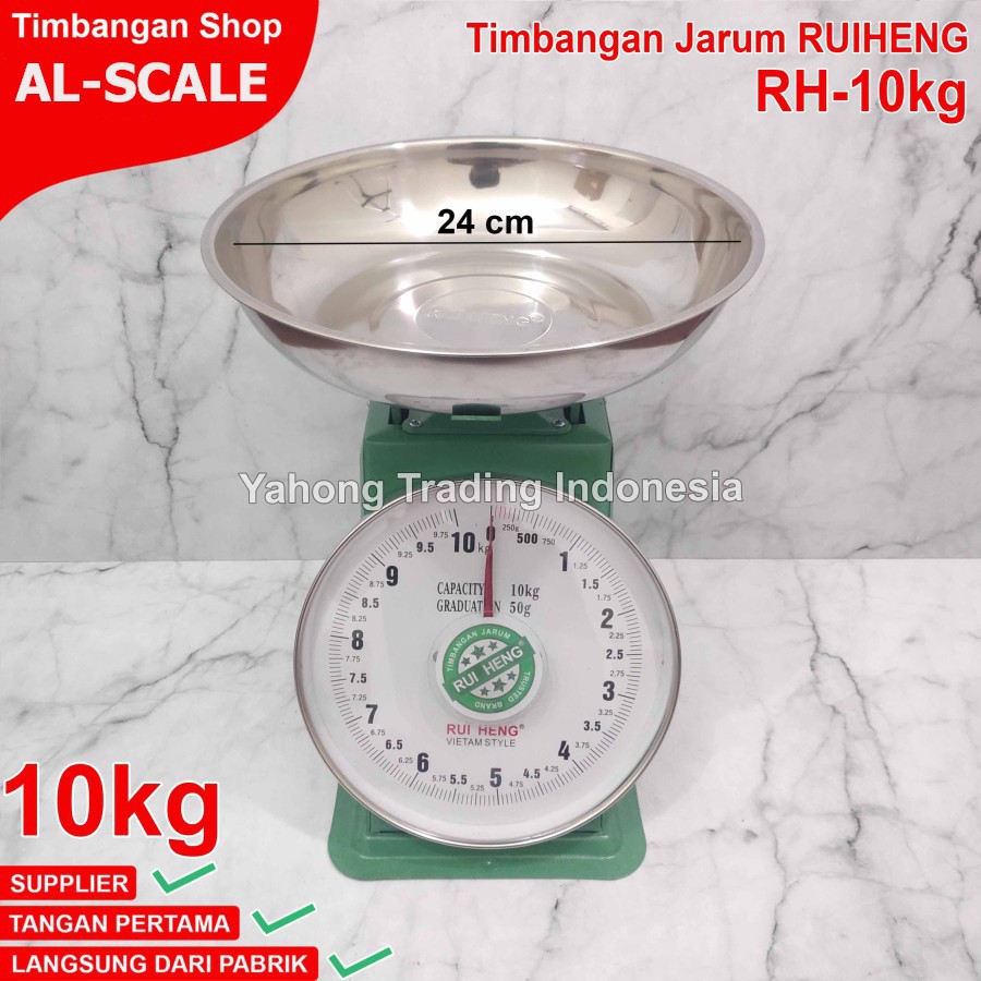 Jual Timbangan Meja Duduk Jarum Pasar Ayam Buah Sayur RUIHENG 10kg ...