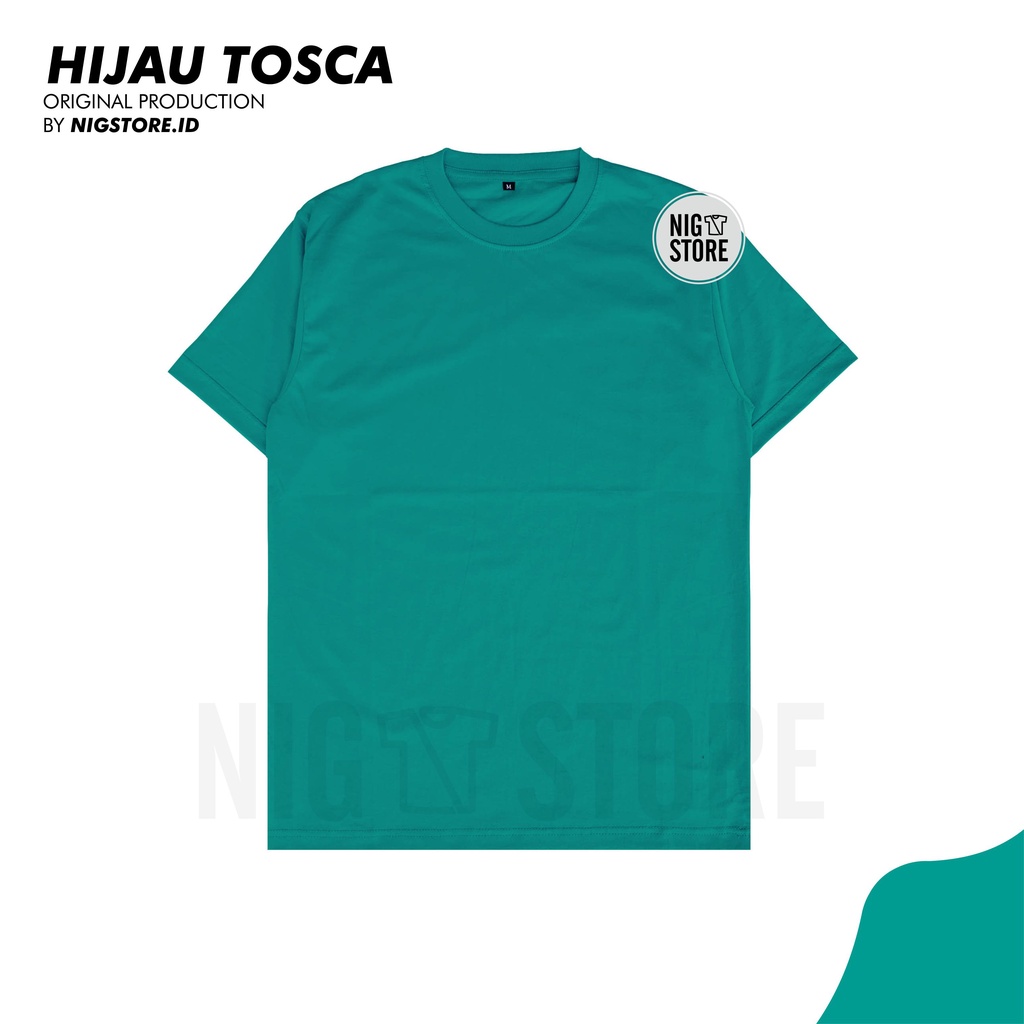 Jual KAOS POLOS HIJAU TOSCA LENGAN PENDEK & PANJANG COTTON COMBED 30S | Shopee Indonesia