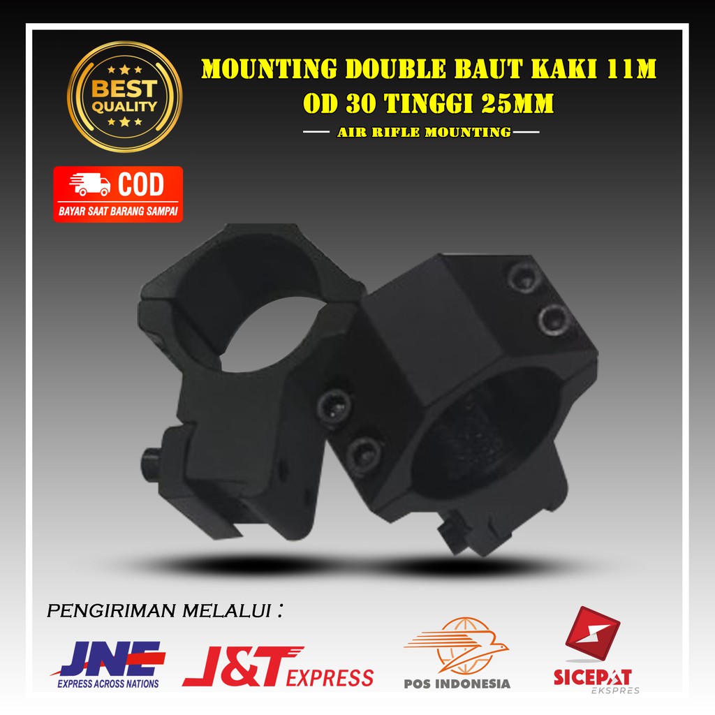 Jual Mounting Teleskop Double Baut kaki 11m OD 30 Tinggi 25mm | Shopee ...