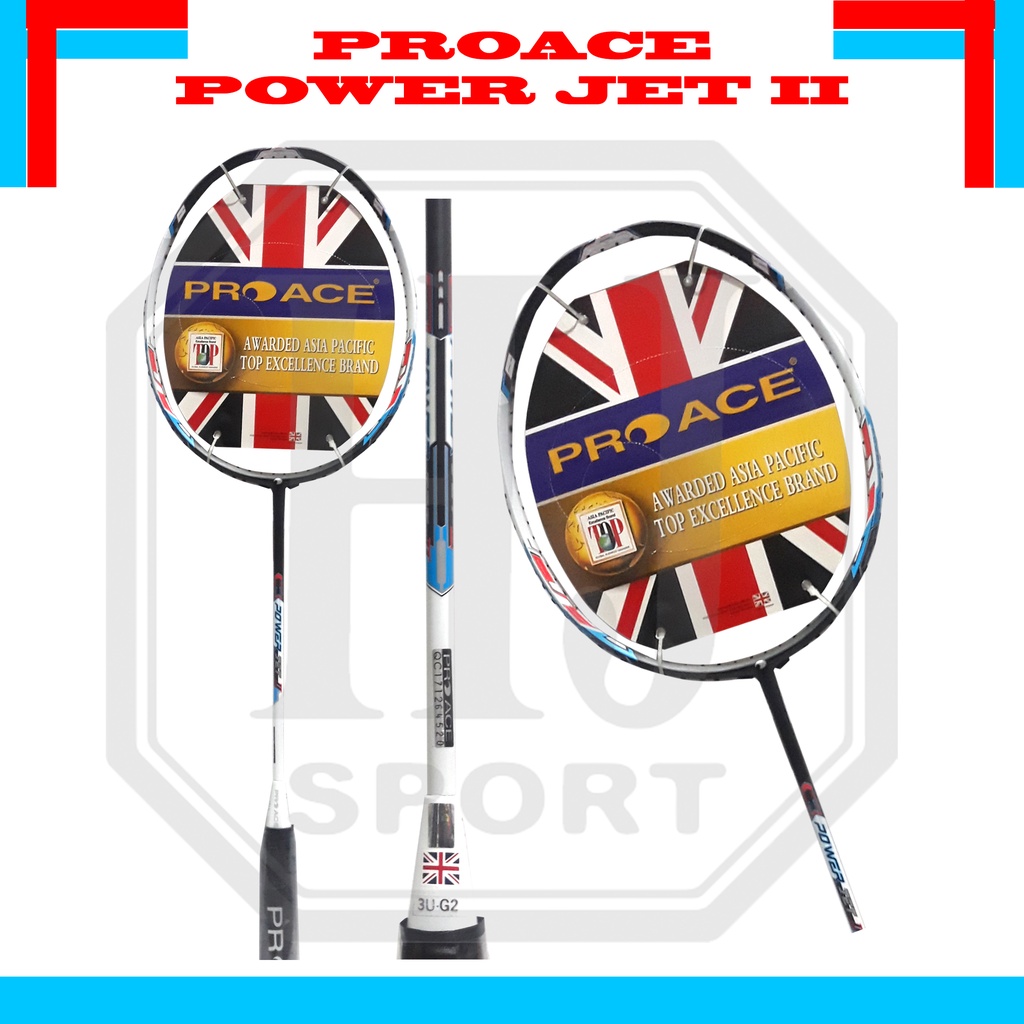 Jual Raket Badminton Original Pro Ace Power Jet II Bonus Komplit ...