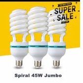 Jual lampu spiral 45 Watt/PLC spiral jumbo 45w lampu hemat energi | Shopee Indonesia