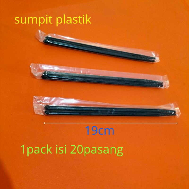 Jual sumpit plastik hitam higienis sekali pakai isi 20 pasang | Shopee ...