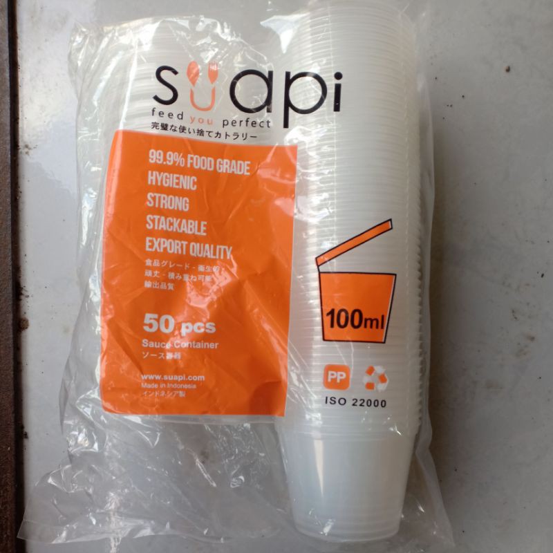 Jual cup sambal merk suapi 100ml 50pcs | Shopee Indonesia