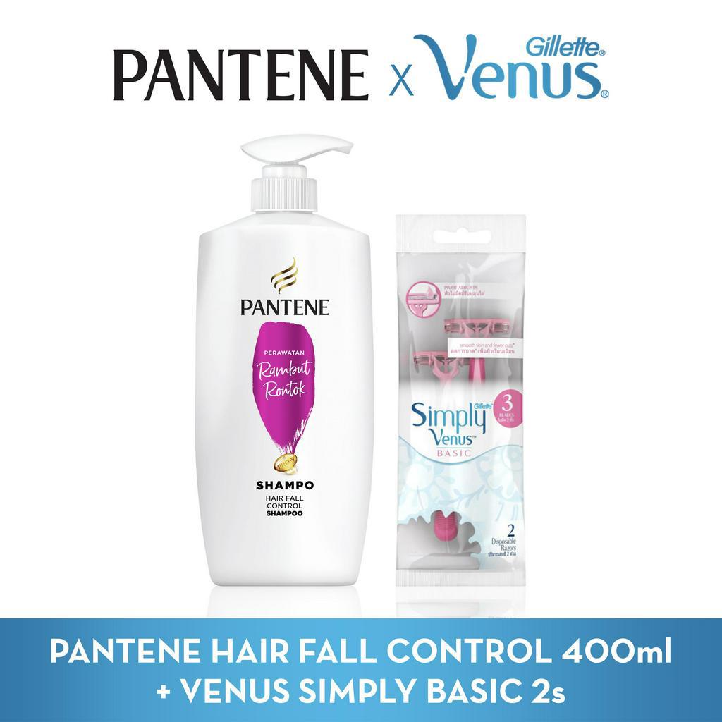 Jual Gillette Simply Venus 2s + Pantene Hairfall Control Shampoo 400ml ...