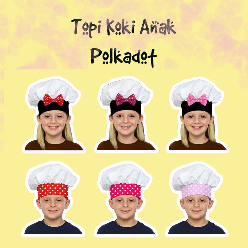 Jual Topi Koki Chef Hat Traditional Motif Polkadot Mickey and Minnie ...
