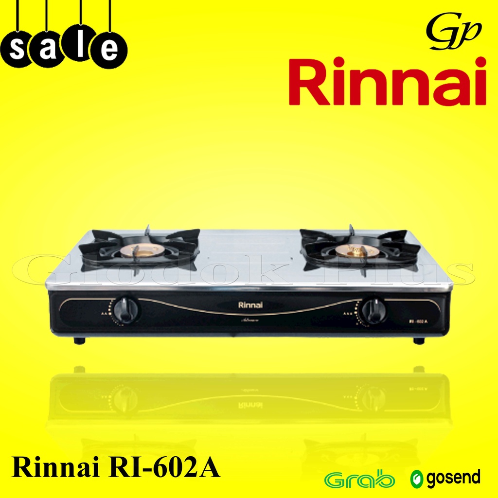 Jual Rinnai RI-602A Kompor Gas 2 Tungku RI602A Api 602 A rinai stainless ri602 | Shopee Indonesia