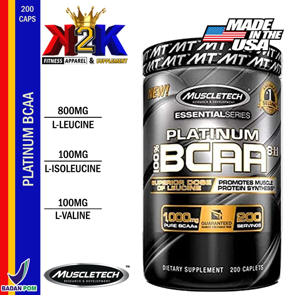 Jual Muscletech Platinum Bcaa 200 Tabs | Shopee Indonesia