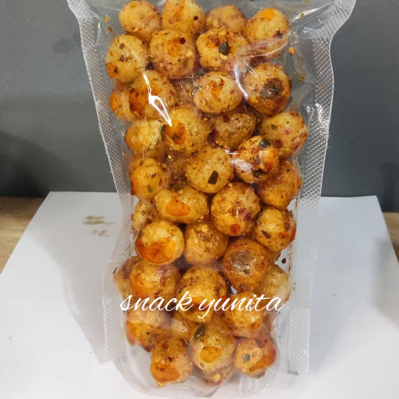 Jual Cimol Kering Pedas Crispy Daun Jeruk netto 50 gram | Shopee Indonesia