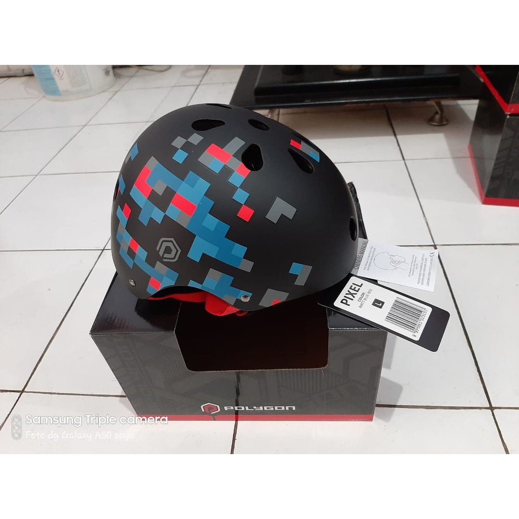 Jual HELM / HELMET SEPEDA MODEL BATOK POLYGON PIXEL (ADJUSTABLE ...