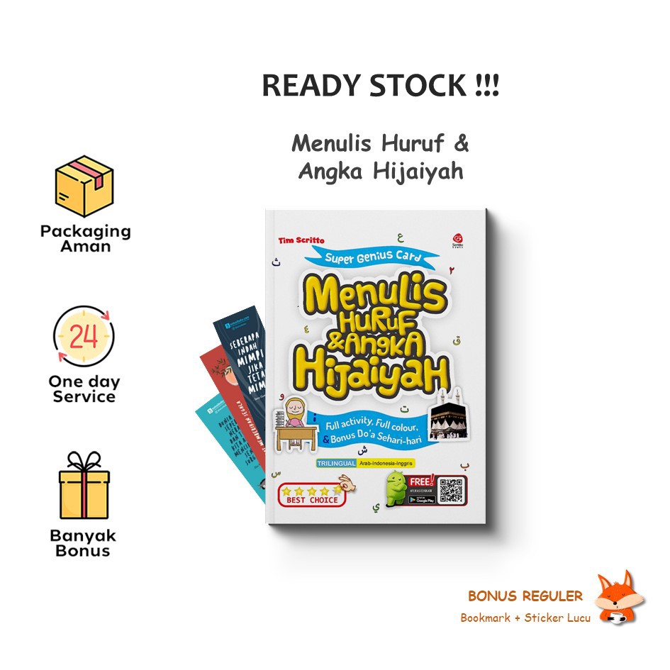 Jual Buku Menulis Huruf Dan Angka Hijaiyah : Super Genius Card (Scritto ...
