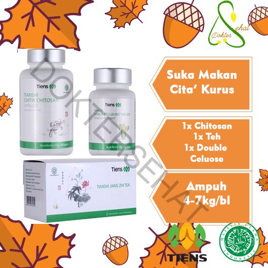 Jual Pelangsing Badan TIENS Pasti Ampuh (1 The,3 Double Cellulose, 1 ...