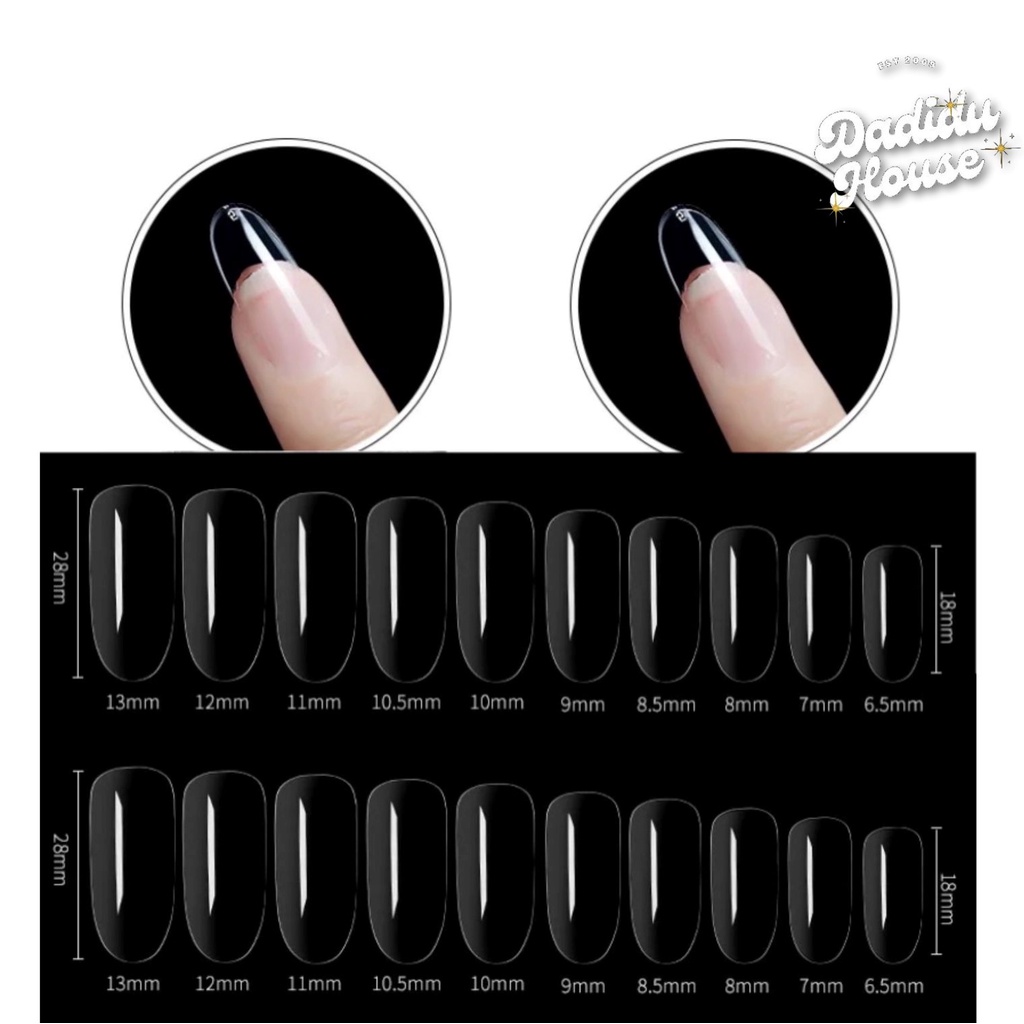 Jual Round Style Rounded Kuku Palsu Nail tips False Nails Fake Nails ...