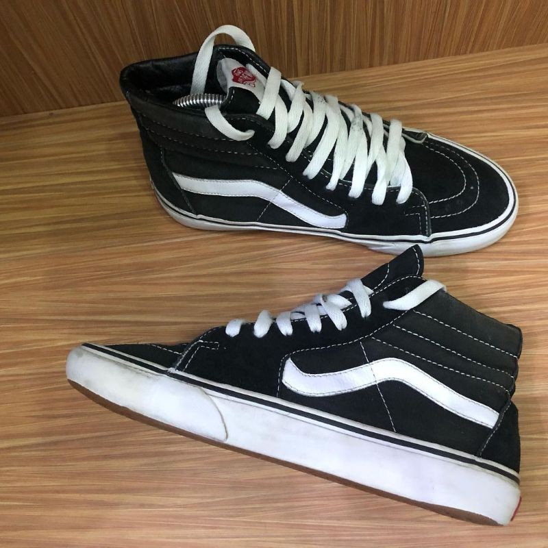 Jual Sepatu Vans Sk8 Hi Bw / Vans Second Original / Sepatu Seken ...