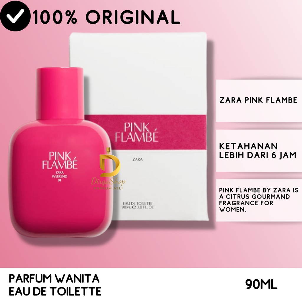 Jual PARFUM ZARA PINK FLAMBE FOR WOMEN EDT ORIGINAL | Shopee Indonesia
