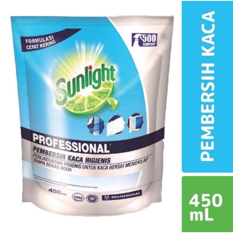 Jual Sunlight Professional Pembersih Kaca Higienis 450 Ml | Shopee ...