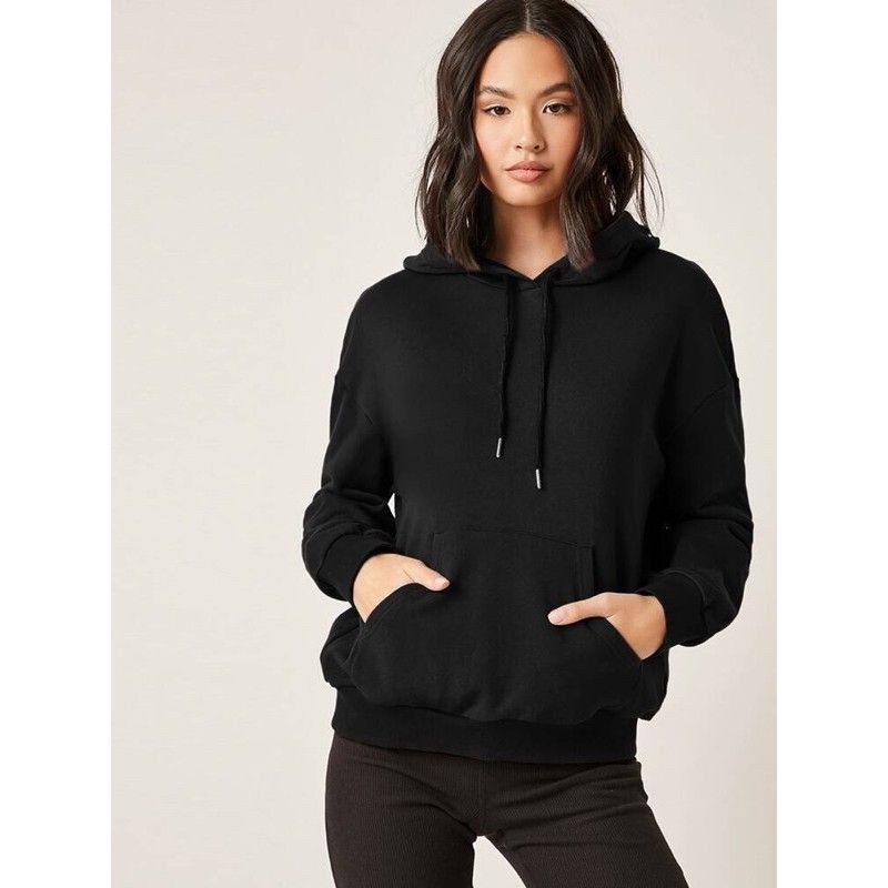 Jual Hoodie Polos Sweater Hitam Pria Wanita Size M L XL XXL Murah ...
