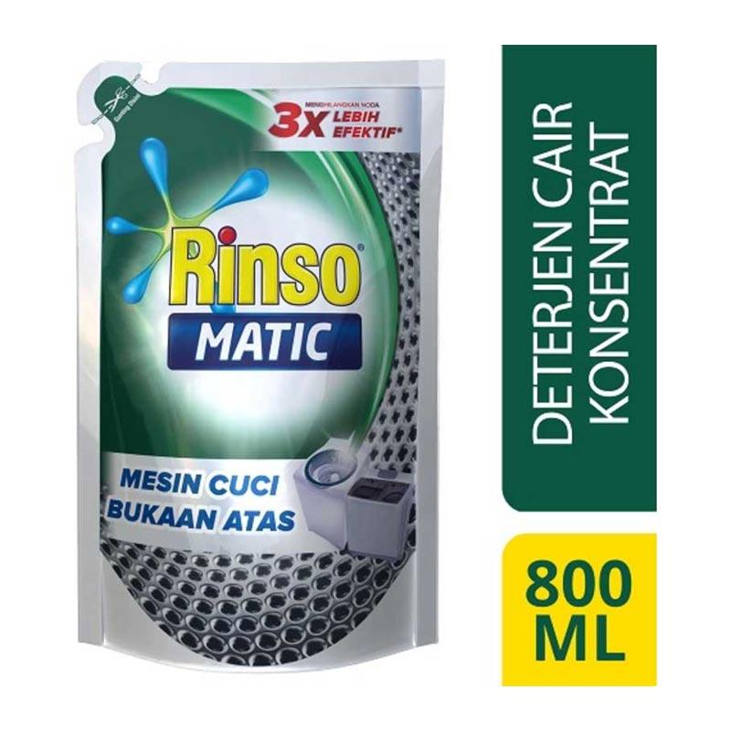 Jual RINSO Matic Deterjen Cair untuk Mesin Cuci Bukaan Atas [800 mL ...