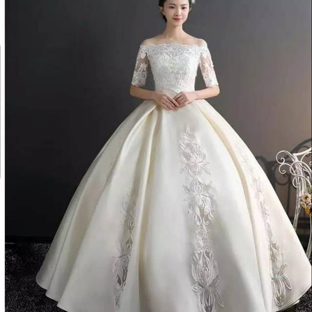 Jual Gaun pengantin bridal/wedding dress | Shopee Indonesia