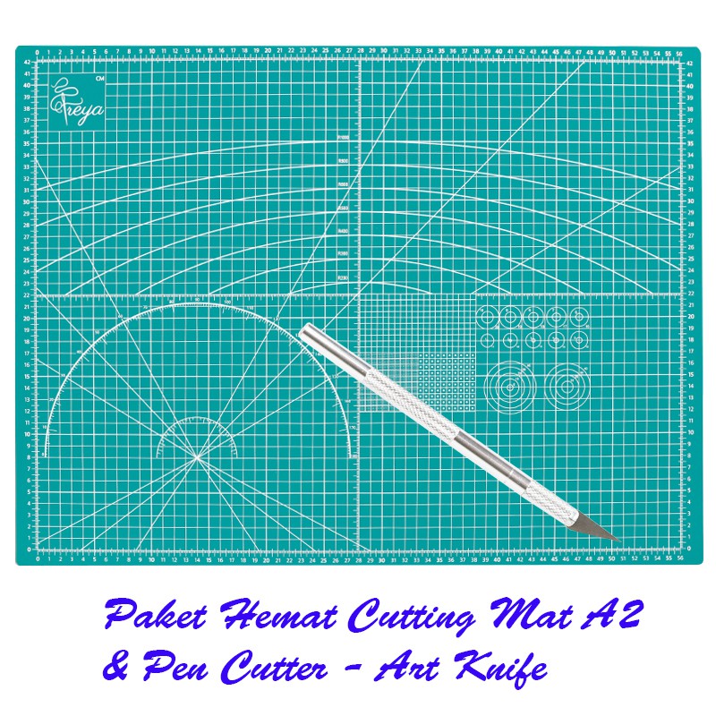 Jual Paket Hemat - Cutting Mat A2 Double Sided & Pen Cutter Design ...