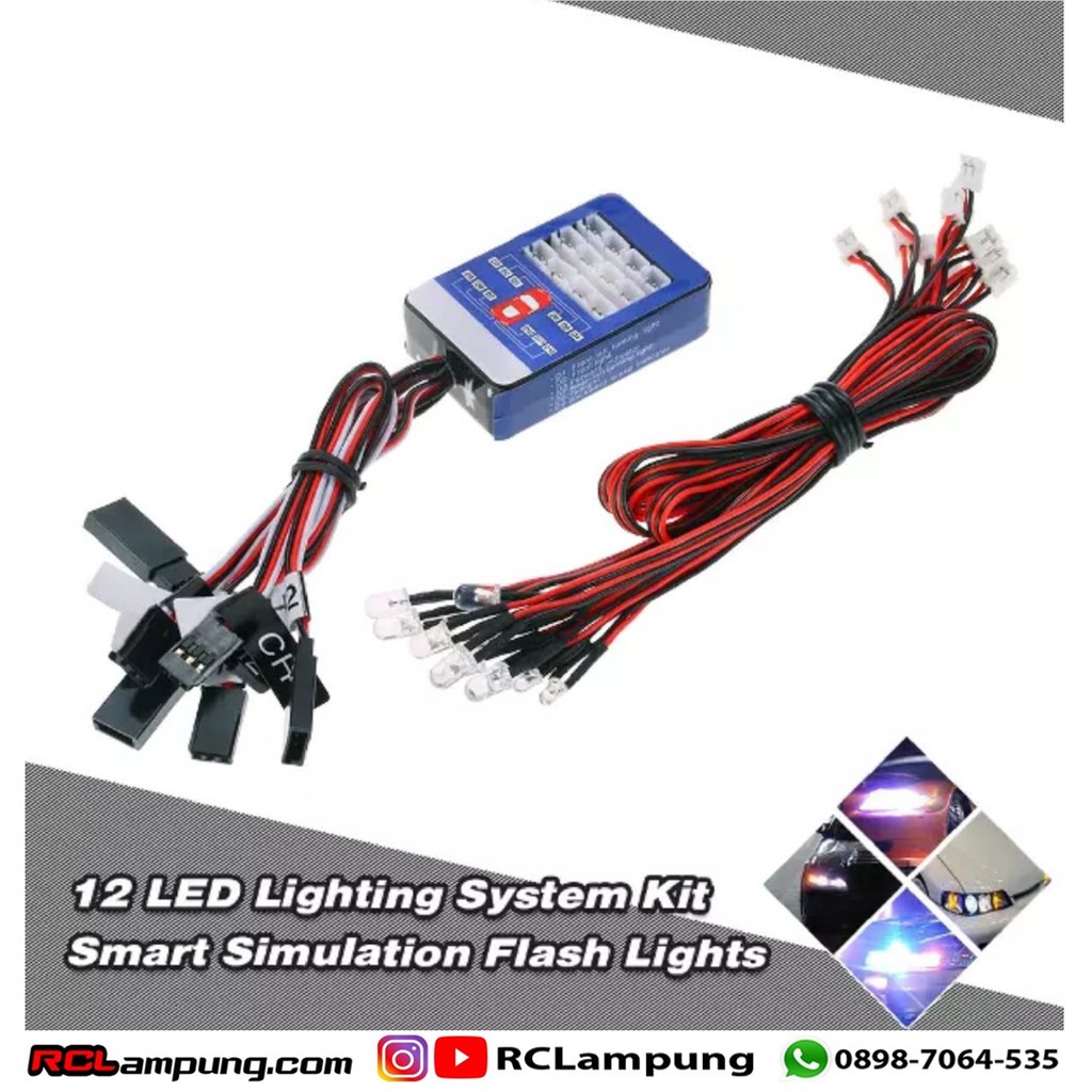 Jual Tamiya Lampu Reallistic 12 Led rc car 1/10 Adventure Drift Touring ...