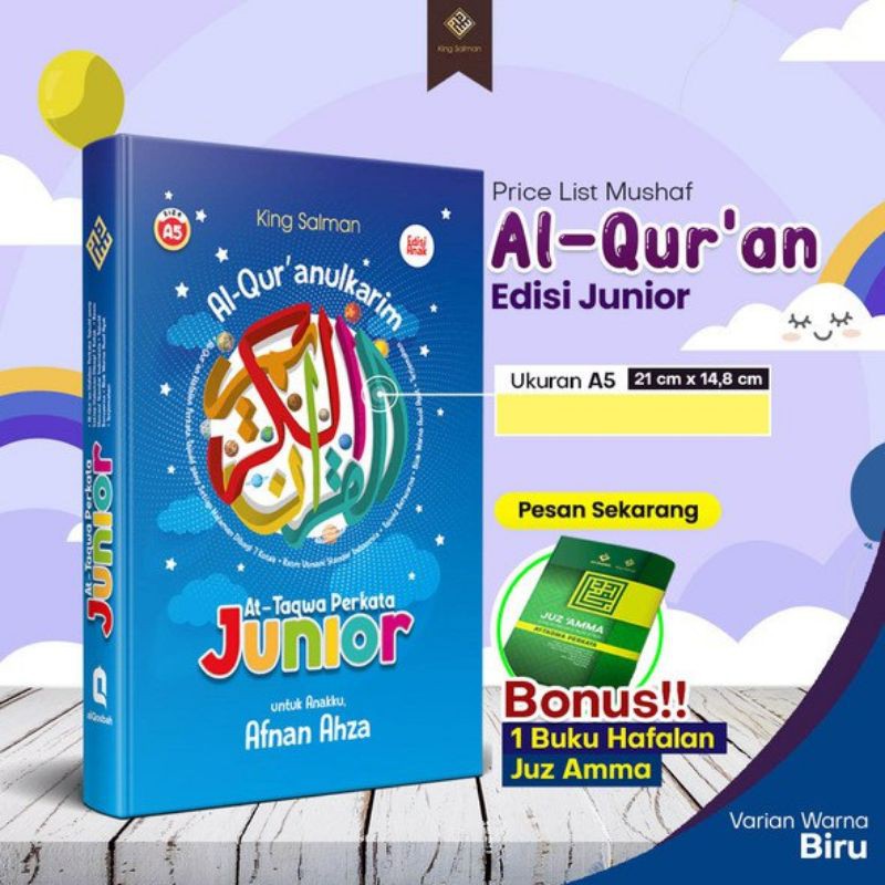 Jual Al Quran Anak Custom Nama/Alqur'an Anak anak Hafalan King Salman ...