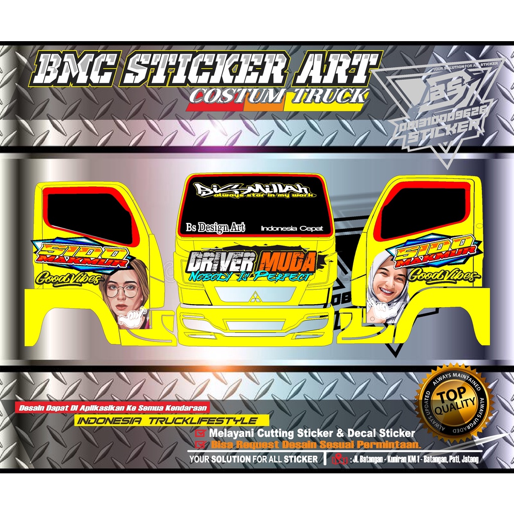 Jual DECAL STICKER KABIN TRUCK FULL BODY/DEKAL STIKER BLOK FULL KABIN ...