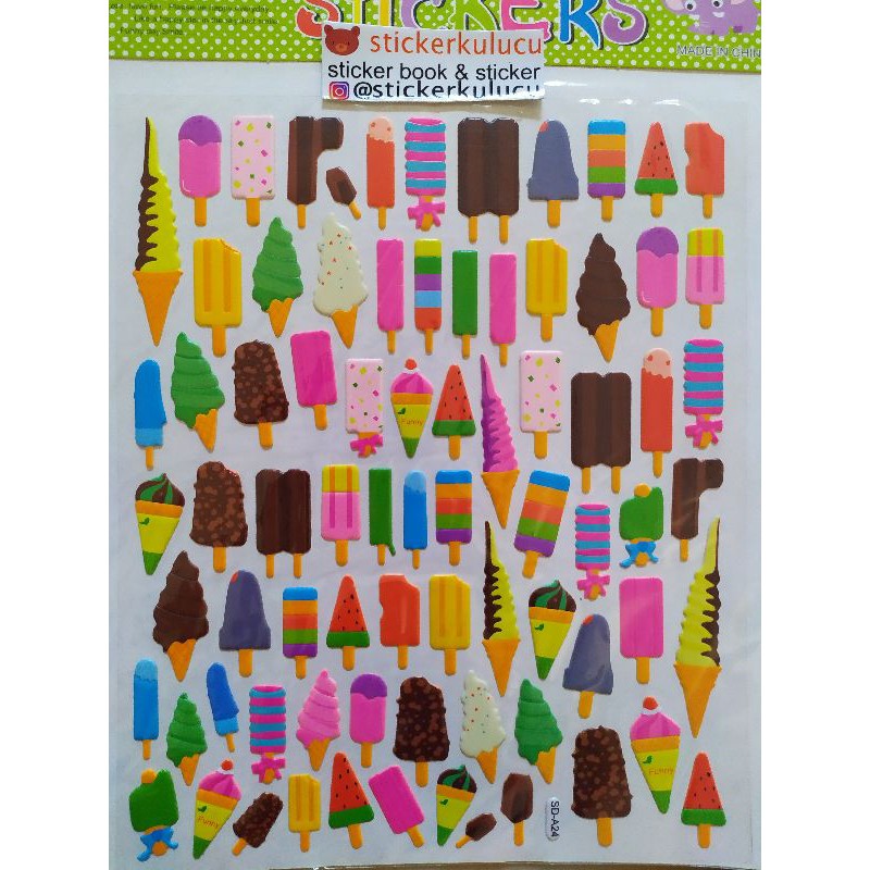 Jual Stiker timbul ES KRIM ukuran 20x30cm | Shopee Indonesia