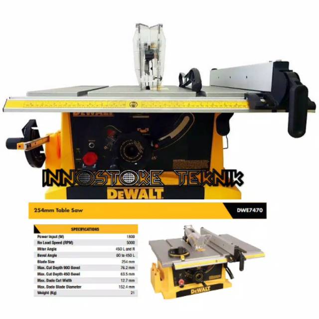Jual Mesin Gergaji Meja Table Saw 10 inchi Dewalt DWE7470-B1 Ambil ...
