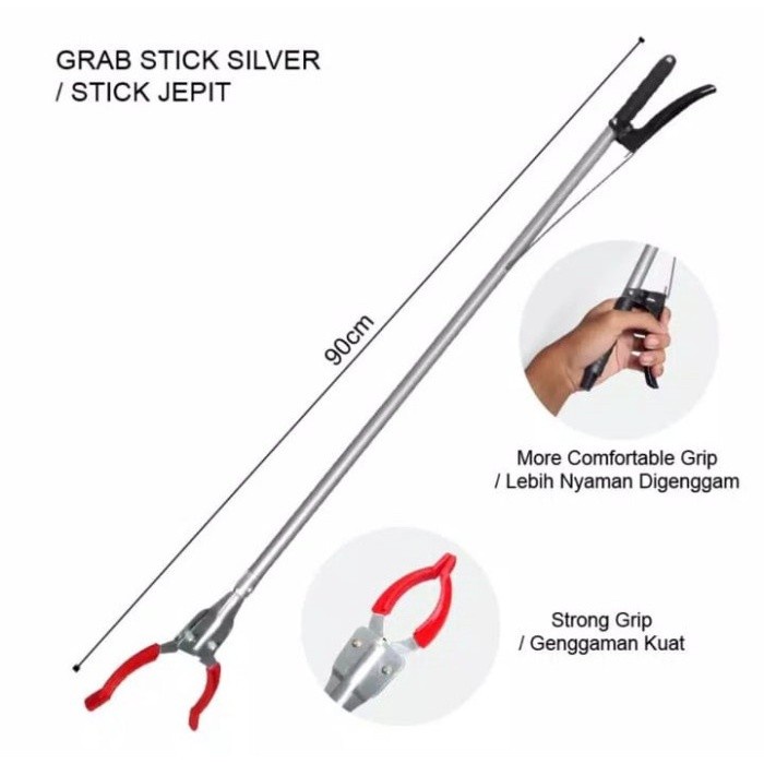 Jual Alat Penjepit Sampah & Penangkap Ular Grab Stick Silver & Snake ...