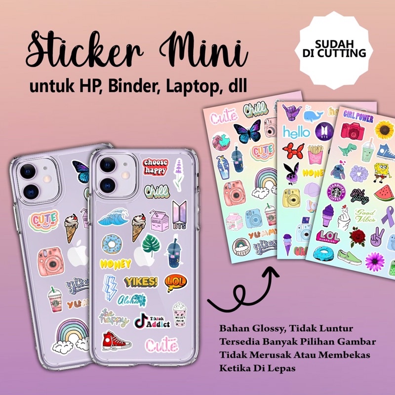 Jual Sticker HP Aesthetic [Part 1] / Stiker Estetik / Stiker Tumblr HP ...