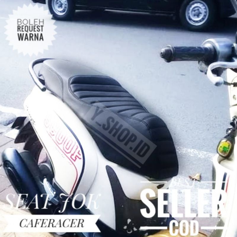 Jual Jok Motor Caferacer Scoopy New 2021 2022 Beat Fino Genio Xride Mio Modifikasi | Shopee ...