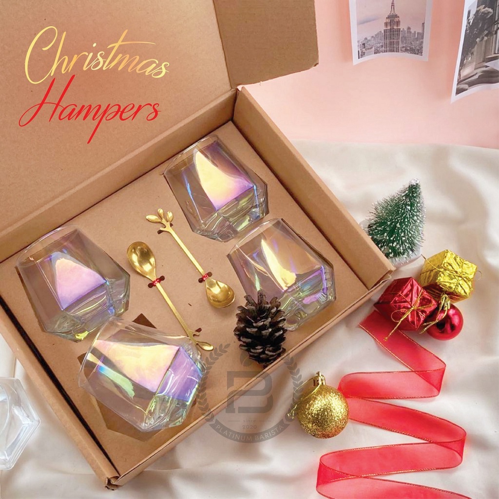 Jual Christmas Hampers Gift Box Parcel Natal Glass Aestehtic Gelas Kaca ...