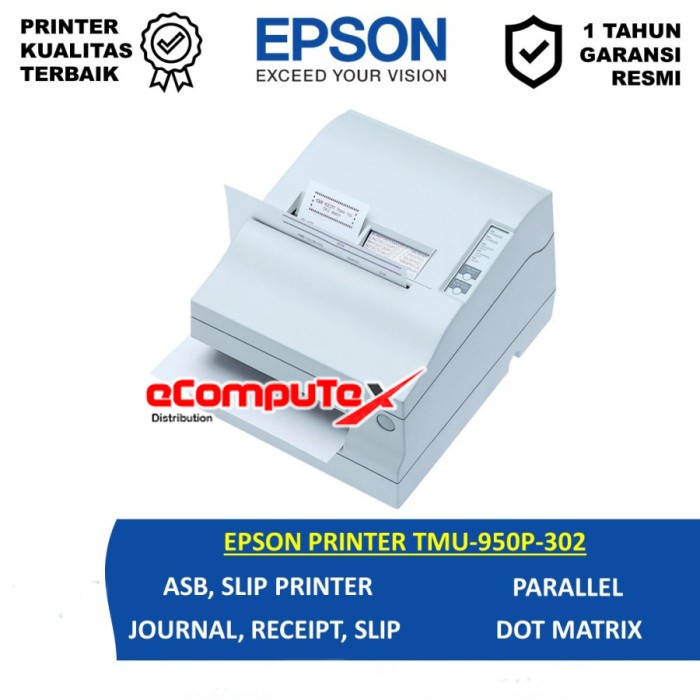 Jual PRINTER EPSON KASIR NOTA TMU-950P / TMU950P | ASB | SLIP PRINTER ...