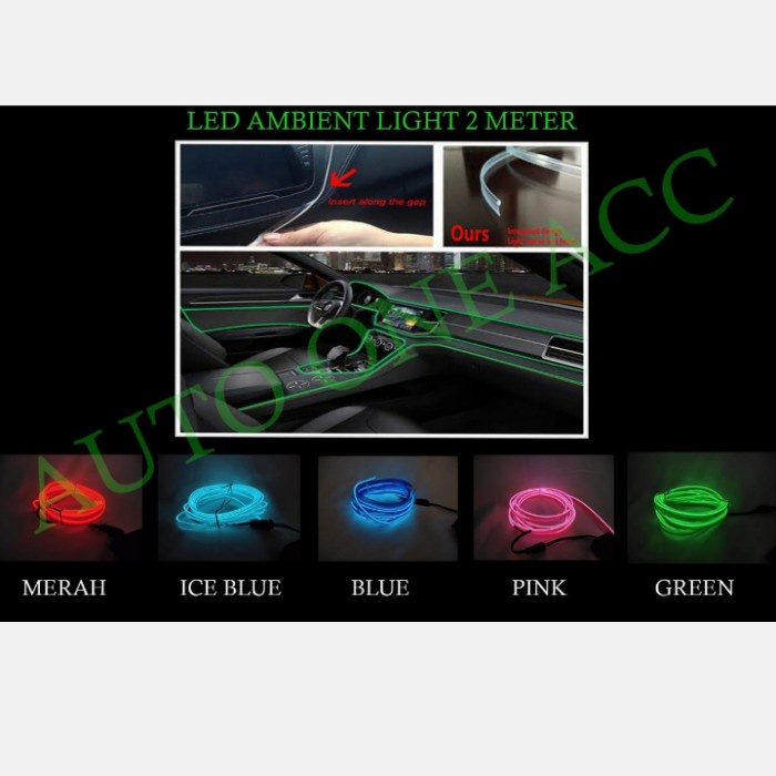Jual Led Ambient Light Lampu LED Selip Universal | Shopee Indonesia
