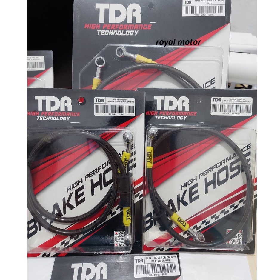 Jual selang rem TDR original selang rem 60cm/76cm/90cm/95cm motor merk ...