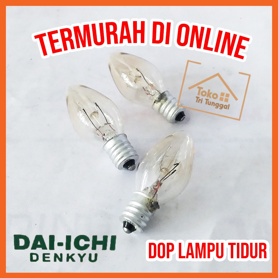 Jual Lampu Cabe Dop Lombok Lampu Tidur E12 Bohlam non LED Clear Kuning ...