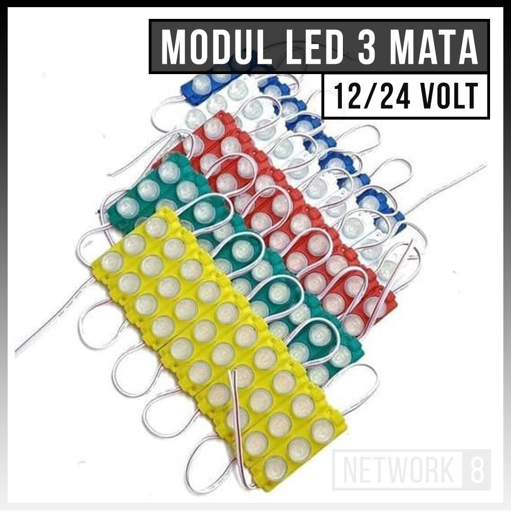 Jual MODUL 3 LED MATA BESAR TIMBUL JUMBO 3030 3W 3 WATT TYPE 7520 WARNA 12V 24V 12 24 VOLT PINK ...