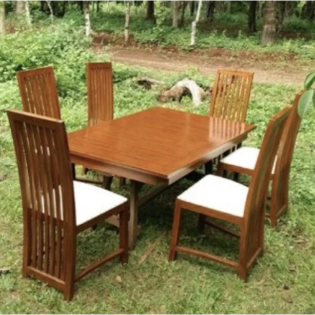 Jual Kursi Meja Makan Balero 6 kursi kayu jati | Shopee Indonesia