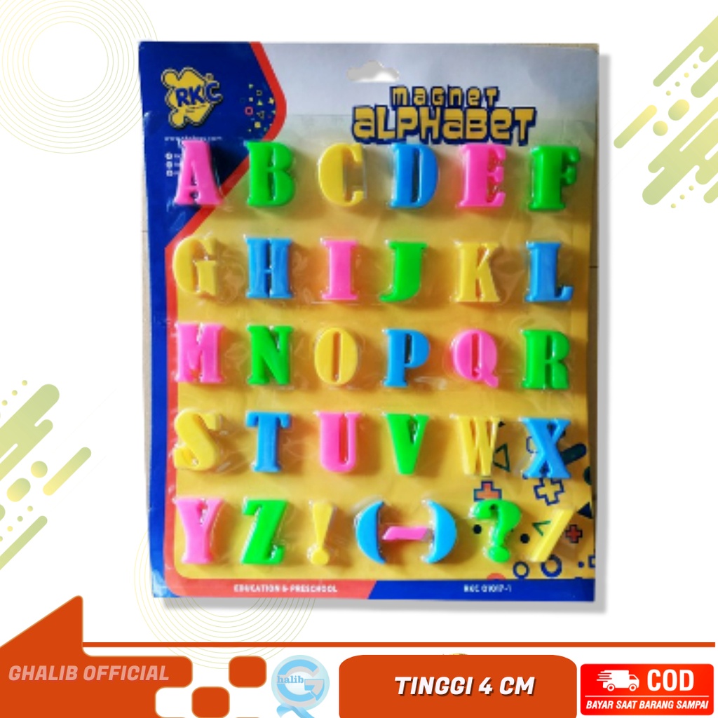 Jual Mainan Edukatif Anak Alphabet ABC Huruf Magnet Bisa di Tempel ...