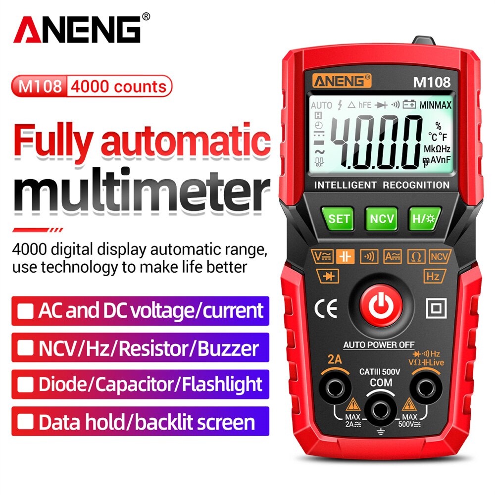 Jual ANENG M108 Digital Multimeter Multitester Avometer AC/DC ...