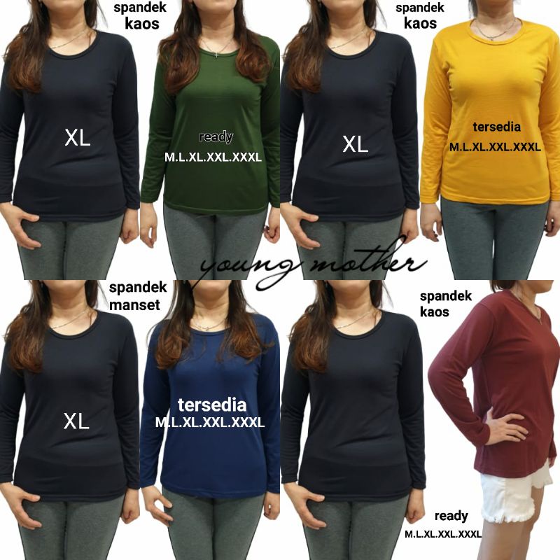 Jual READY M.L.XL.XXL.XXXL.XXXXL tgn panjang spandek kaos manset | Shopee Indonesia