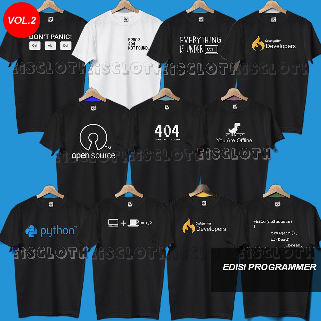 Jual Kaos Tshirt Baju Combed 30 Distro IT / PROGRAMMER / OPEN SOURCE LOGO | Shopee Indonesia