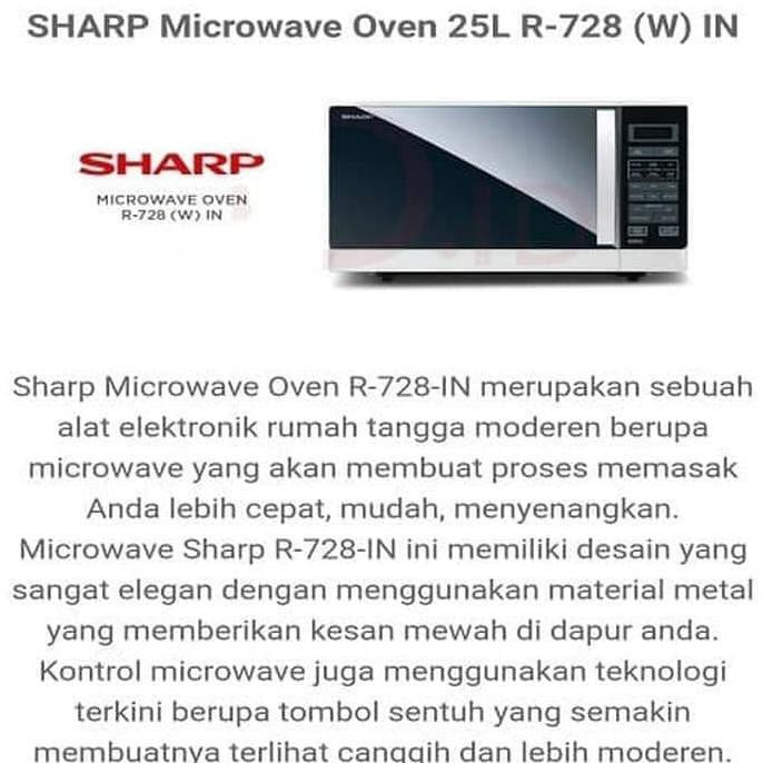 Jual Sharp Microwave Oven R-728-In Oven Kapasitas 25 Liter | Shopee ...