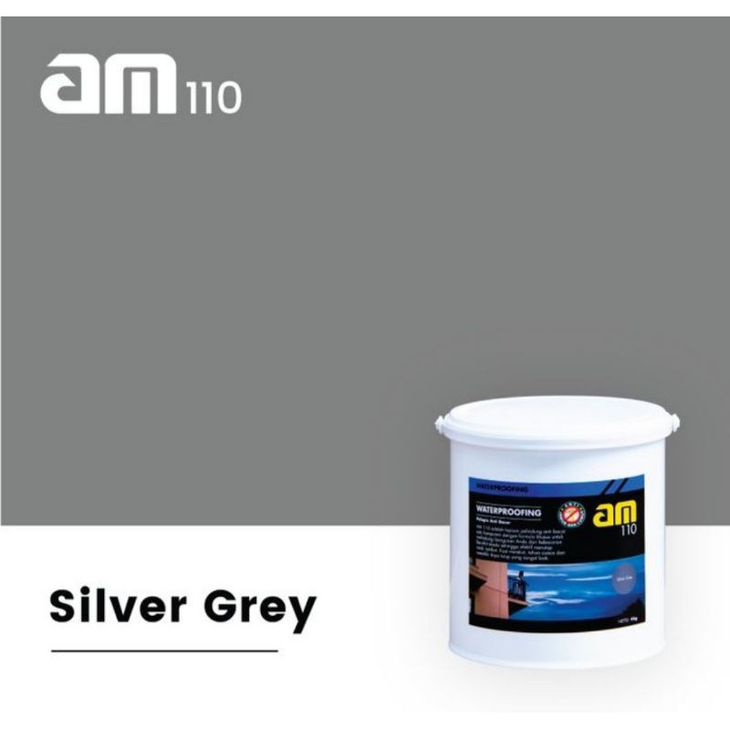 Jual AM 110 Cat Waterproofing Pelapis Anti Bocor 4kg (Silver Grey ...
