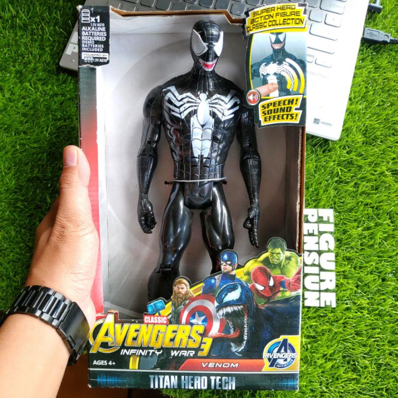 Jual MARVEL AVENGERS VENOM SPIDERMAN TITAN HERO TECH SPIDER MAN WITH SOUND ACTION FIGURE ...